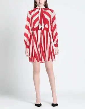 Dolce & Gabbana Striped Bow-tie Neck Shirt Dress