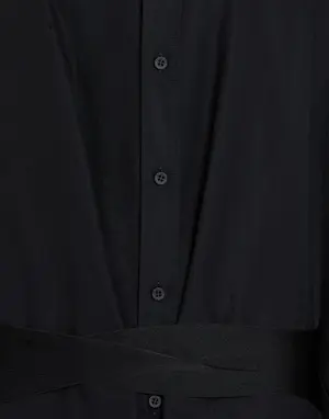 Balenciaga Long Sleeve Shirt With Tie Back - Black
