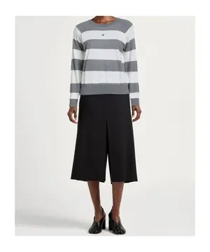 MAXCO. Max&co. Striped Long Sleeve Crew Neck Sweater