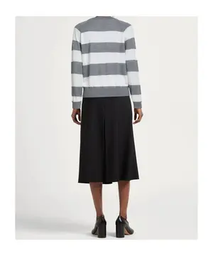 MAXCO. Max&co. Striped Long Sleeve Crew Neck Sweater