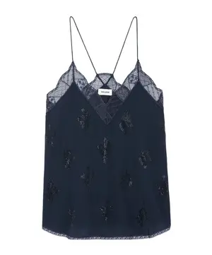 Zadig&Voltaire Voltaire Christy Lace-trim Tank Top - Black
