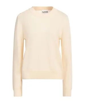 GANNI Crew Neck Sweater - Nude