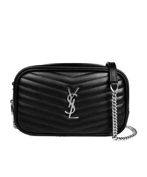 Saint Laurent Lou Mini Shoulder Bag - Black
