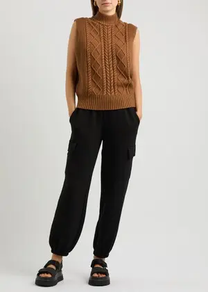 Varley The Cargo Pant Stretch-jersey Sweatpants - Black