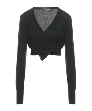 Dolce & Gabbana Solid Color Knit Cardigan - Black