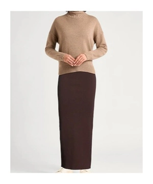 Max Mara Ribbed Pencil Maxi Skirt