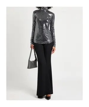 Isabel Marant Étoile Sequin High Neck Long Sleeve Top