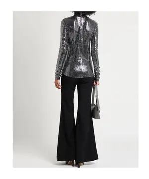 Isabel Marant Étoile Sequin High Neck Long Sleeve Top