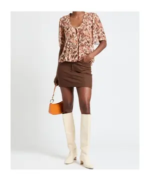 Isabel Marant Étoile Printed Deep V-neck Top - Nude