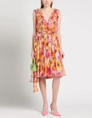 Dolce & Gabbana Sleeveless Floral Chiffon Dress