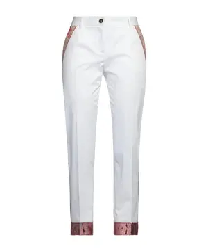 Dolce & Gabbana Solid Color Side Stripe Casual Pants - White