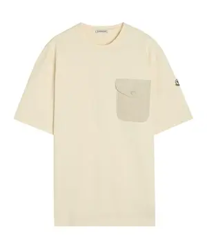 Moncler Ribbed Crew Neck T-shirt - Nude
