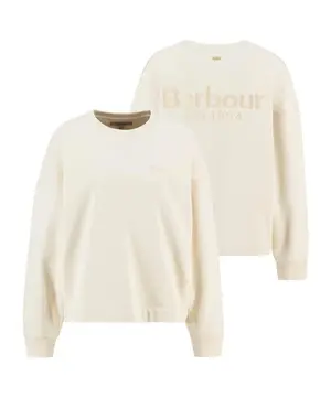 Barbour Embroidered Crew Neck Sweatshirt - Ecru