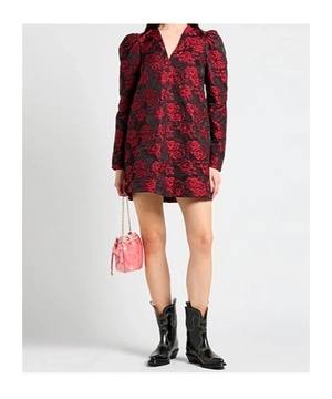 GANNI Jacquard Printed Dress