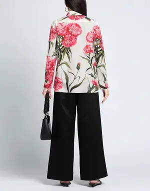 Dolce & Gabbana Floral Print Poplin Shirt - White