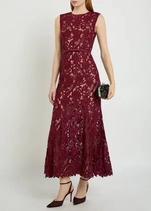 SELF-PORTRAIT Lace Midi Dress