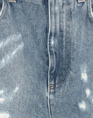 Dolce & Gabbana Medium Wash Embellished Tapered Jeans
