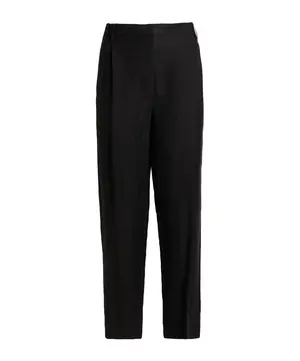 Brunello Cucinelli Plain Colour Tapered Trousers - Black