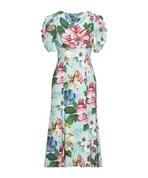 Dolce & Gabbana Floral-print Crepe Flared Dress