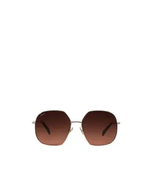 Max Mara Plain Colour Print Sunglasses - Brown