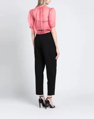 Dolce & Gabbana Solid Color Organza Short Sleeve Top
