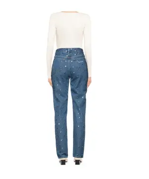 GANNI Slim-fit Embellished Jeans
