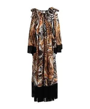 Dolce & Gabbana Tiger Print Long Dress - Black