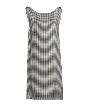 Dolce & Gabbana Sleeveless Houndstooth Tweed Flared Dress - Gray