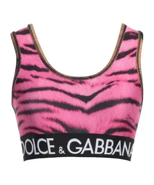 Dolce & Gabbana Sleeveless Tiger-print Crop Top - Pink