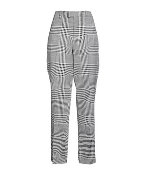Burberry Prince Of Wales Check Flannel Straight-leg Trousers