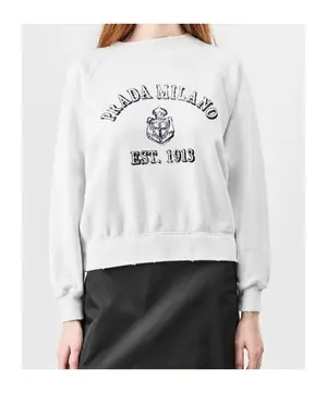 Prada Crewneck Sweatshirt With Logo Detail