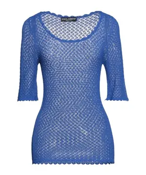 Dolce & Gabbana Plain Colour Jumper - Blue