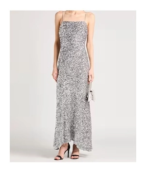 GANNI Sequined V-neck Maxi Dress