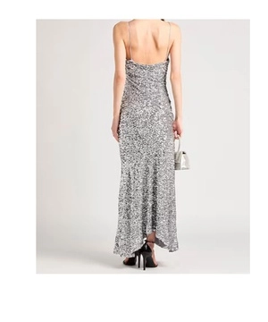 GANNI Sequined V-neck Maxi Dress