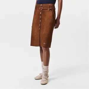 Prada Suede Midi Skirt