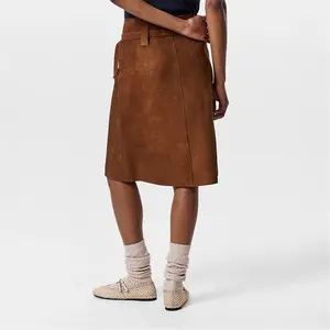 Prada Suede Midi Skirt