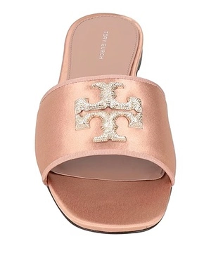 Tory Burch Embellished Logo Slides