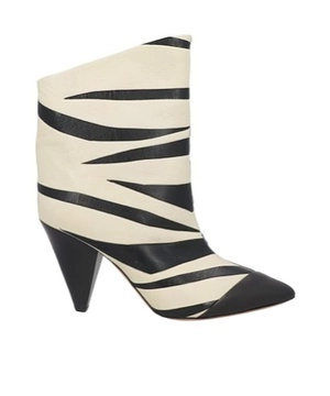 Isabel Marant Étoile Striped Pointed Toe Ankle Boots