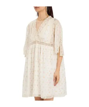 Chloé V-neck Lace Dress