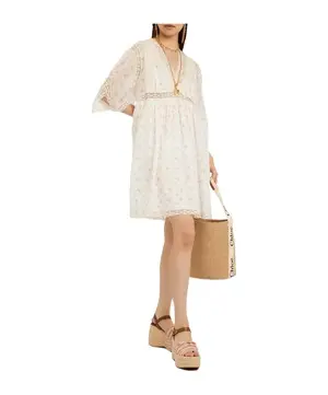 Chloé V-neck Lace Dress