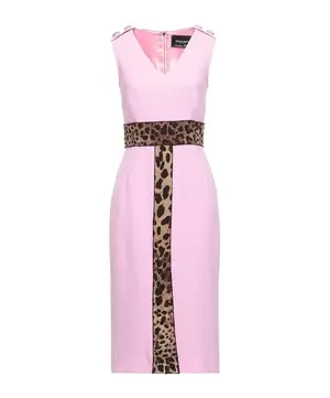 Dolce & Gabbana Leopard Print Midi Dress - Pink