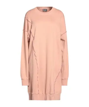 DIESEL® Solid Color Long Sleeve T-shirt Dress - Pink