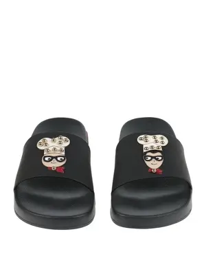 Dolce & Gabbana Minimalist Round Toe Slippers