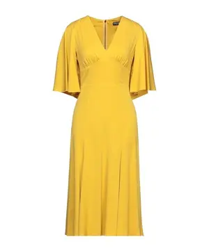 Dolce & Gabbana Crepe Flared Dress - Yellow