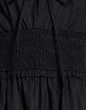 GANNI Flared Midi Dress With V-neck And Shirring