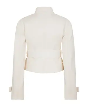 Burberry Stretch Cotton Blend Tailored Jacket