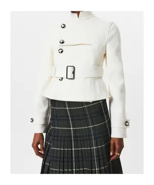 Burberry Stretch Cotton Blend Tailored Jacket