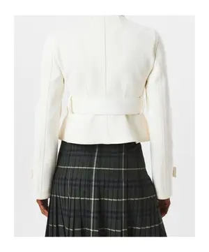 Burberry Stretch Cotton Blend Tailored Jacket