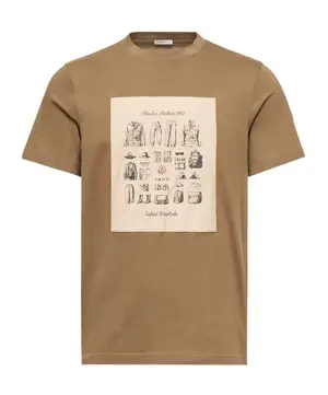 Moncler Safari Wardrobe Print Cotton T-shirt