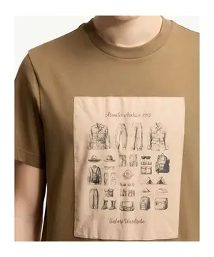 Moncler Safari Wardrobe Print Cotton T-shirt